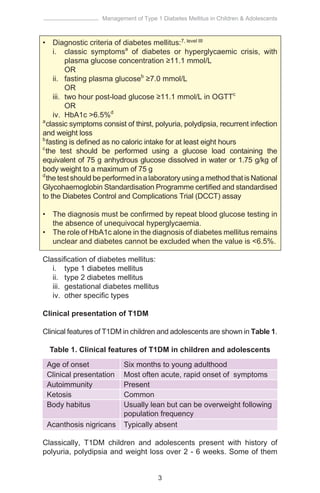 Cpg management of type 1 diabetes mellitus in children & adolescents | PDF