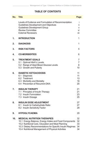 Cpg management of type 1 diabetes mellitus in children & adolescents | PDF