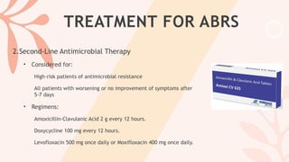 Acute bacterial rhinosinusitis and it's info | PPTX