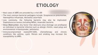 Acute bacterial rhinosinusitis and it's info | PPTX