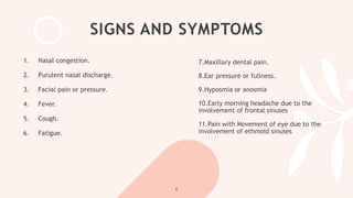 Acute bacterial rhinosinusitis and it's info | PPTX