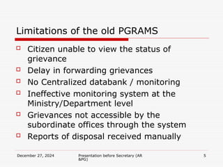 CPGRAMS PG Portal Grievance redressal.ppt