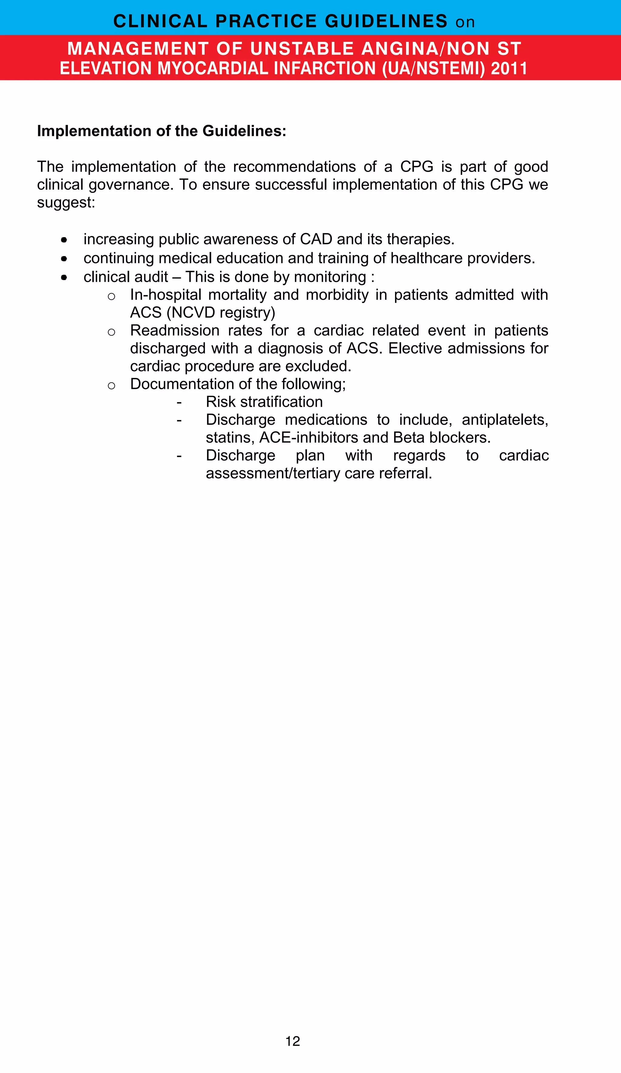 Cpg ua nstemi | PDF