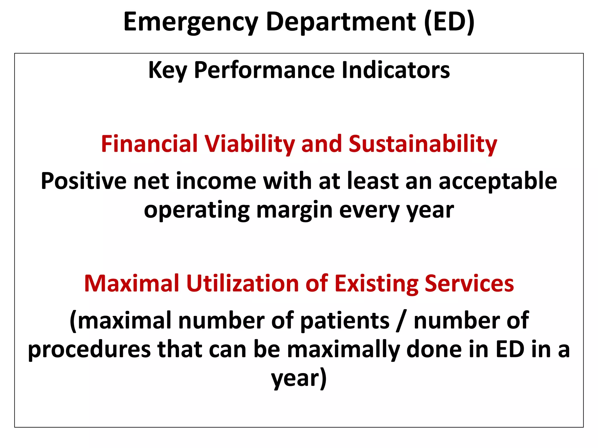 Organization and Management of the Emergency Room of a Hospital | PPTX