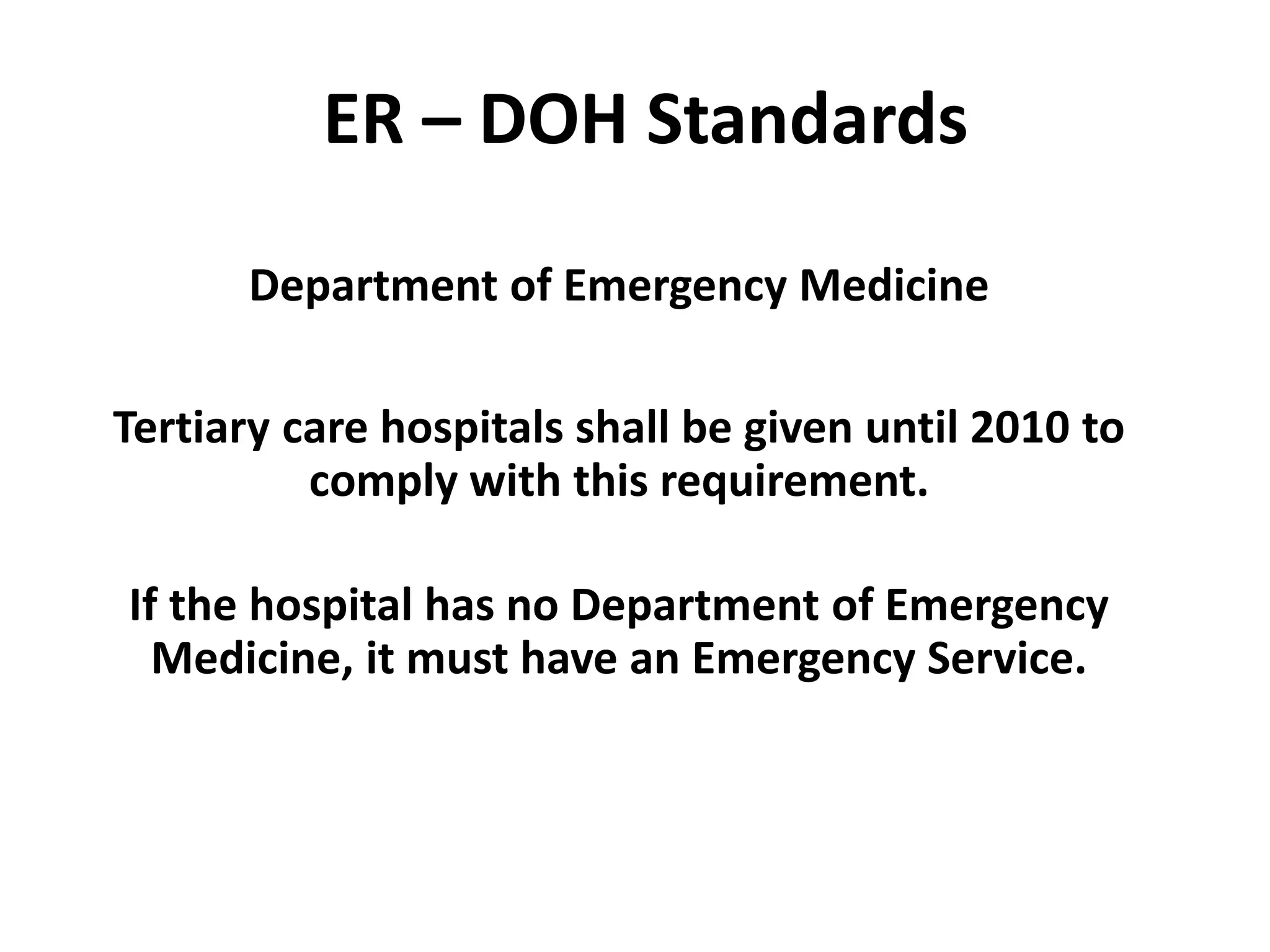 Organization and Management of the Emergency Room of a Hospital | PPTX