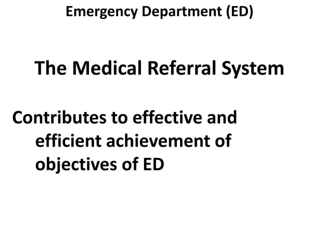 Organization and Management of the Emergency Room of a Hospital | PPTX ...