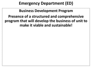 Organization and Management of the Emergency Room of a Hospital | PPTX