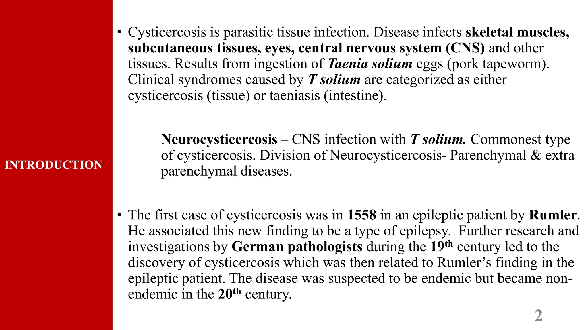 A brief discussion on Cysticercosis and how the affect the human body ...