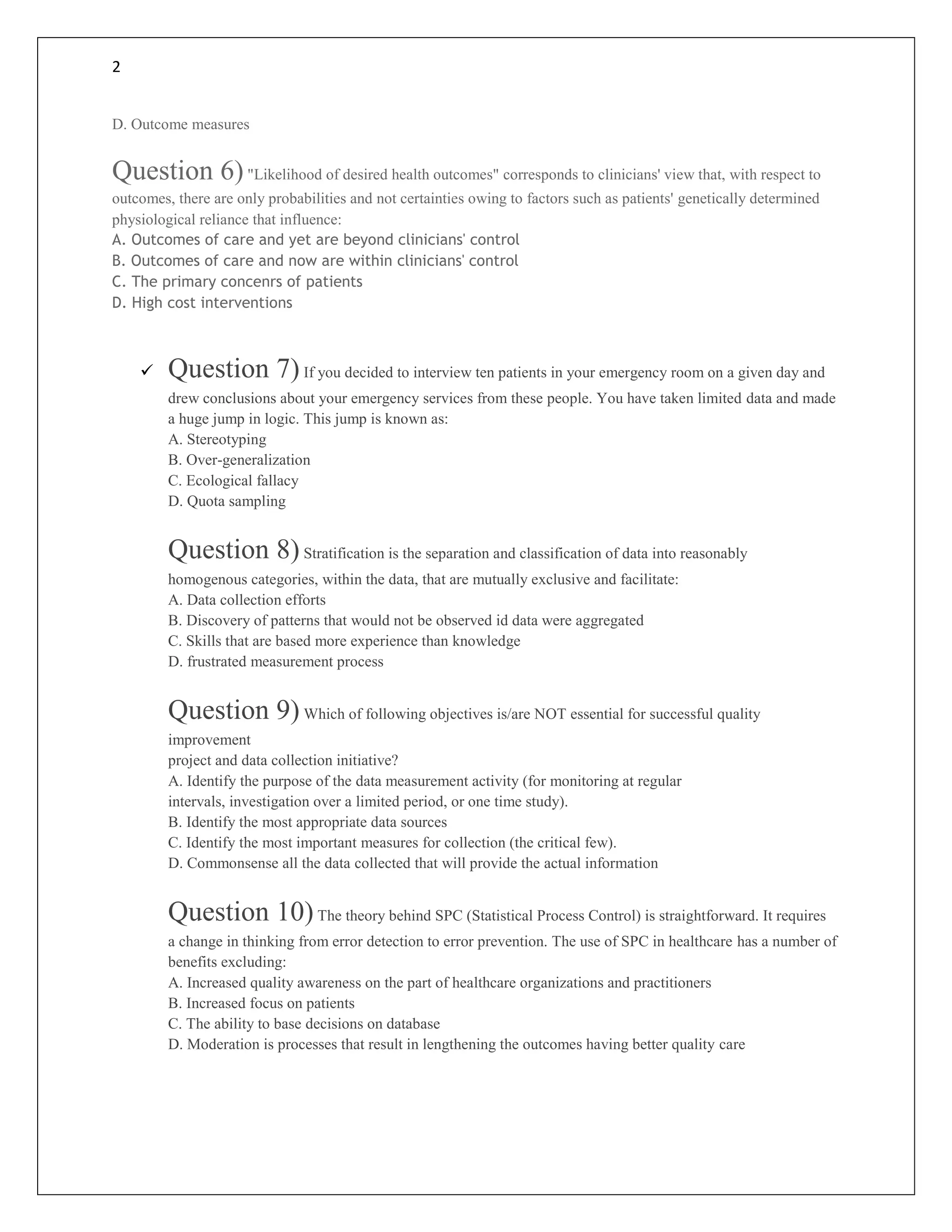 CPHQ Exam Sample Questions By Dr.Mahboob Khan Phd | PDF