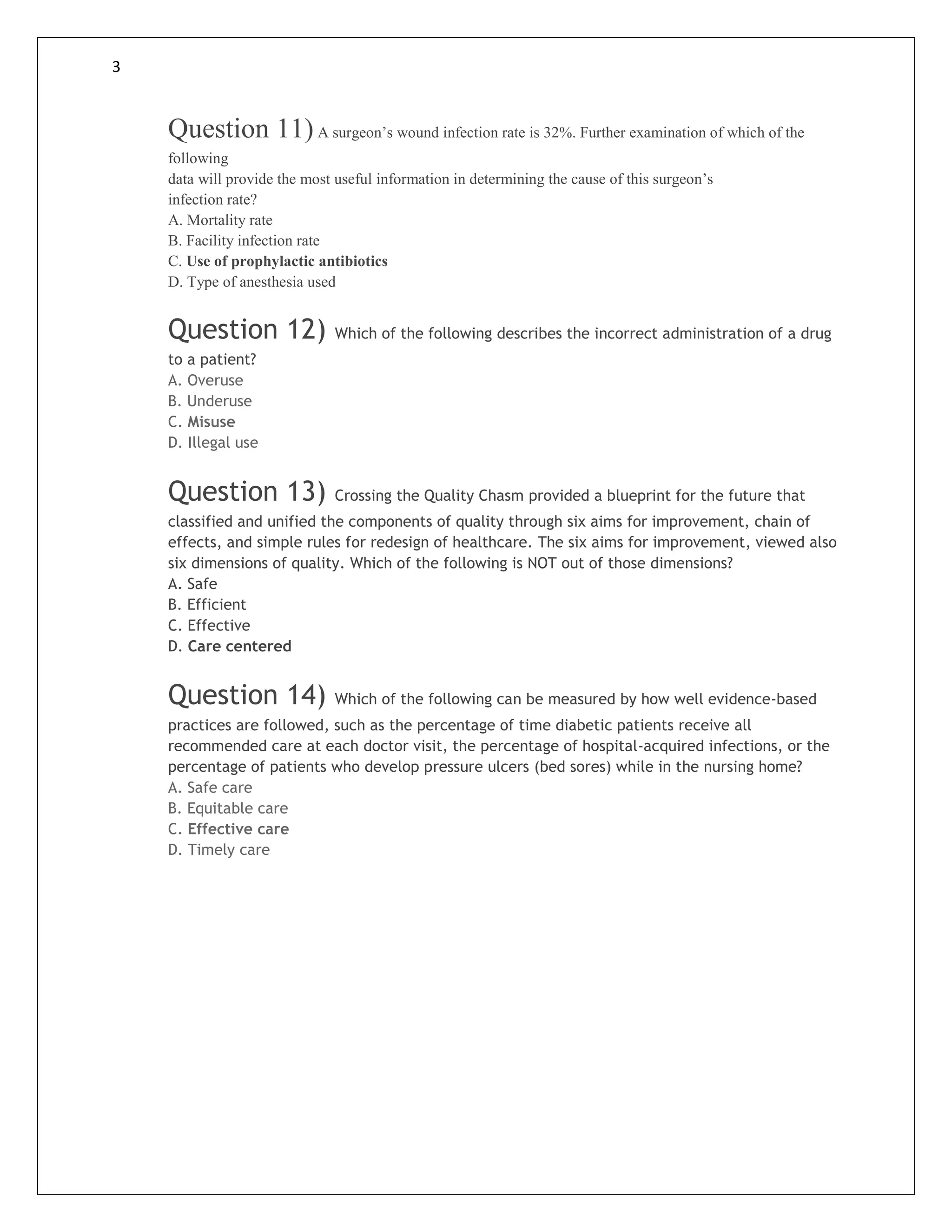 CPHQ Exam Sample Questions By Dr.Mahboob Khan Phd | PDF