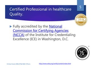 Certified Professional in Healthcare quality "Cphq" | PPSX