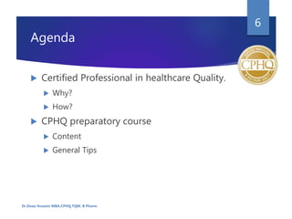 Certified Professional in Healthcare quality "Cphq" | PPSX