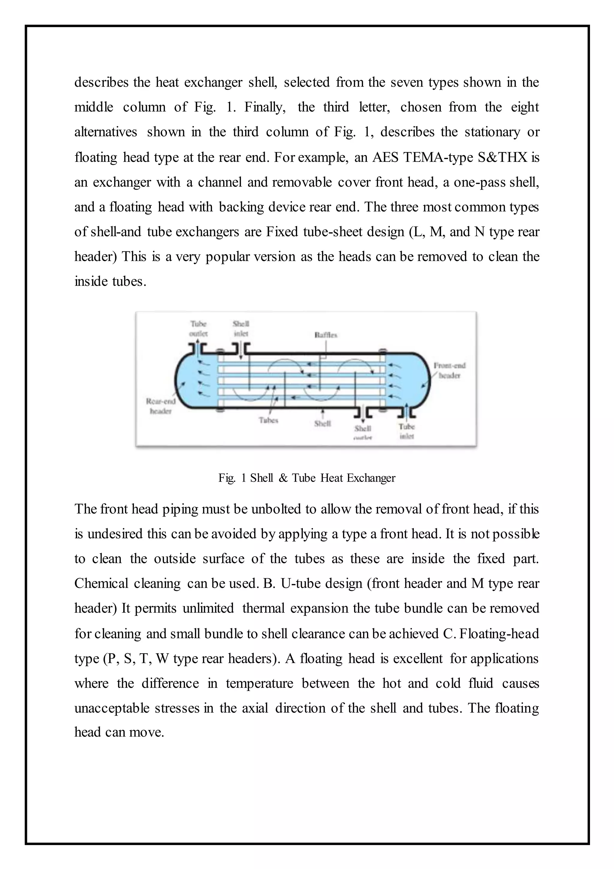 Design of Heat Exchanger in HCL in production | DOCX