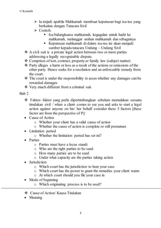 Civil Procedure I - Quiz Preparation Notes | DOCX