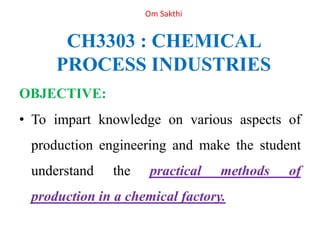 Chemical Process Industries Chemical Engineering | PPTX