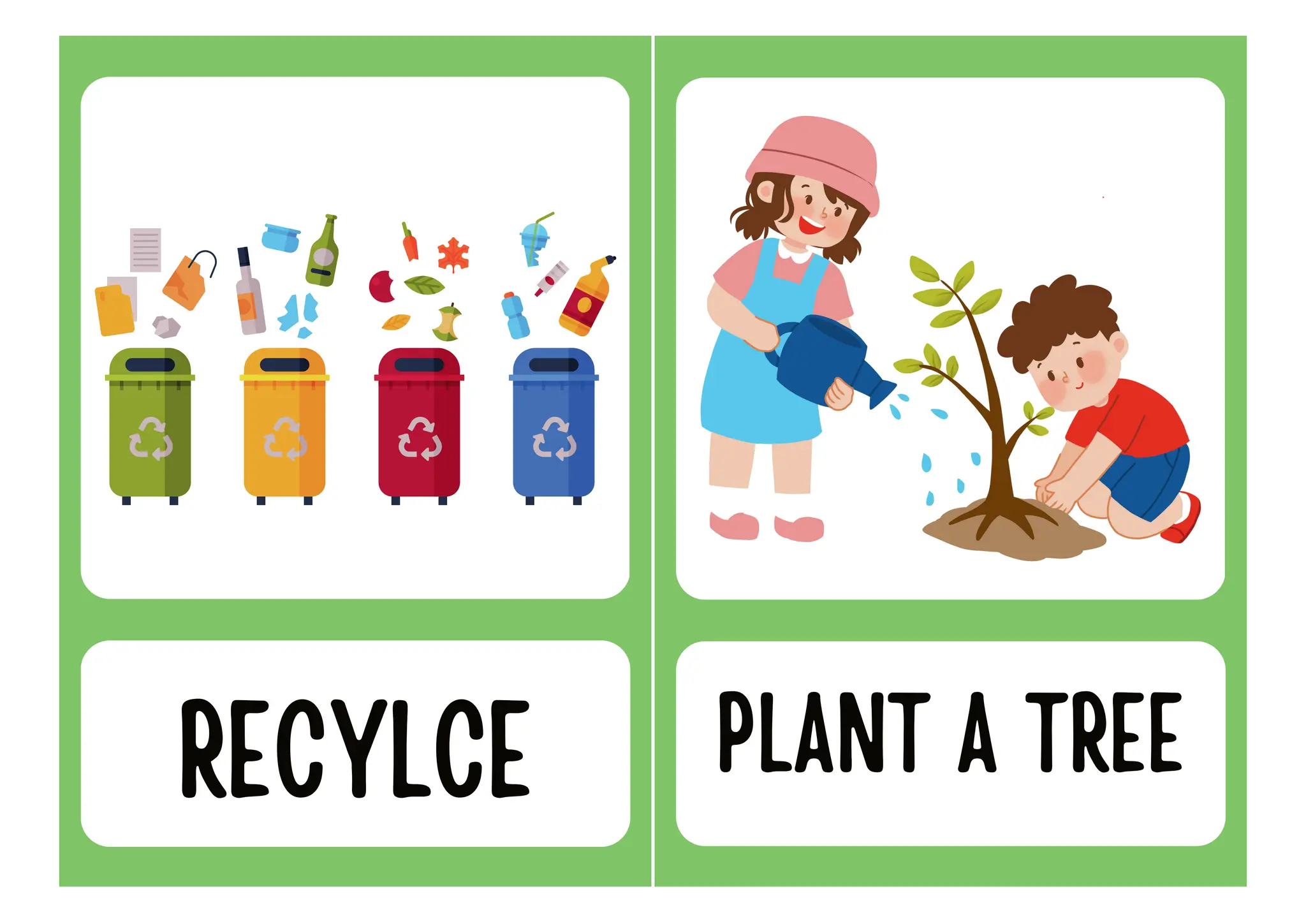 Flashcards environment day - how to save the planet | PPT