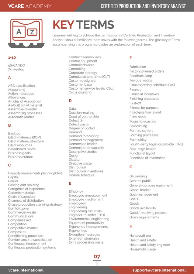 CPIA Learning Outcomes | PDF | Logistics | Business