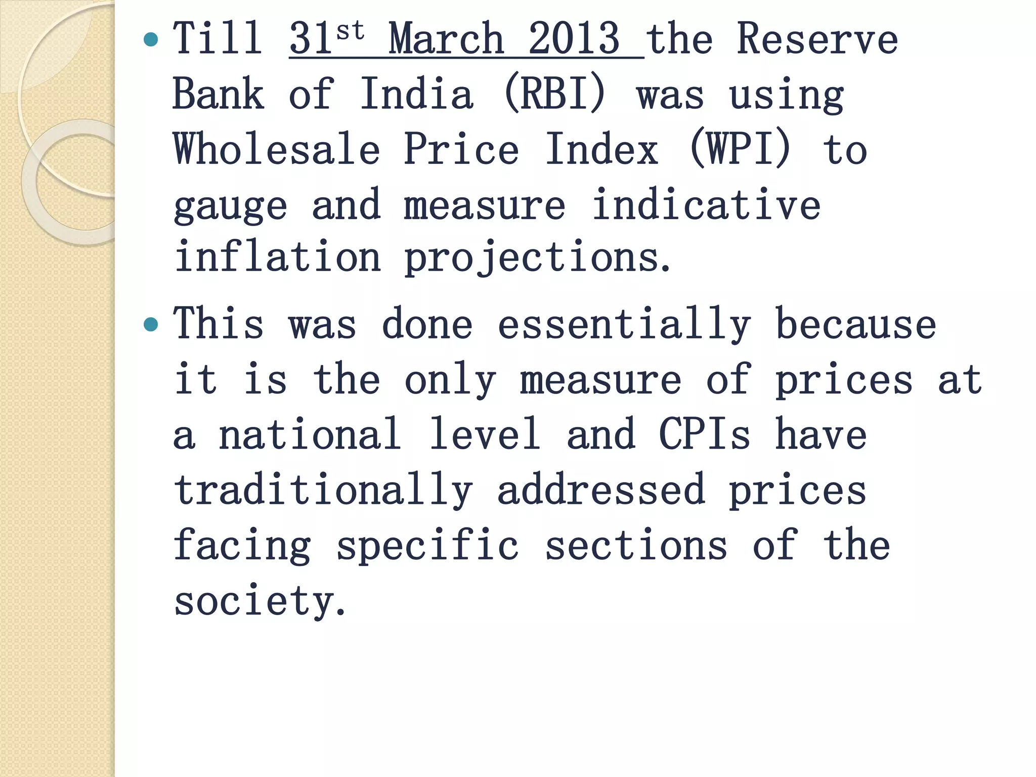CPI as a new measure for inflation fm | PPT
