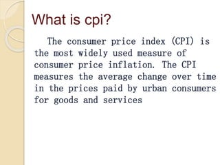 CPI as a new measure for inflation fm | PPT