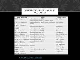 CPIC Guidelines | PPTX