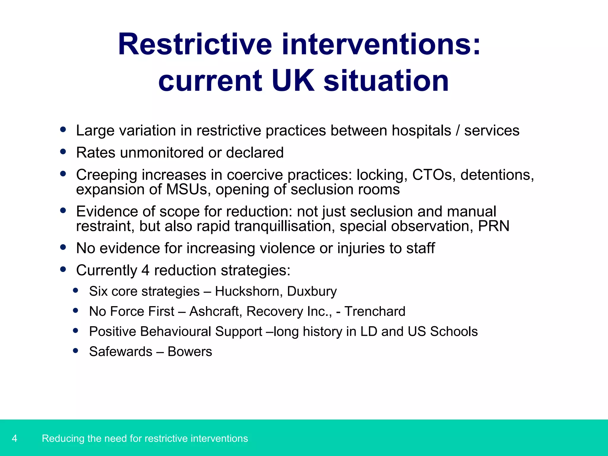Dave Atkinson - Restraint Reduction Network Conference Keynote 26th Jun ...
