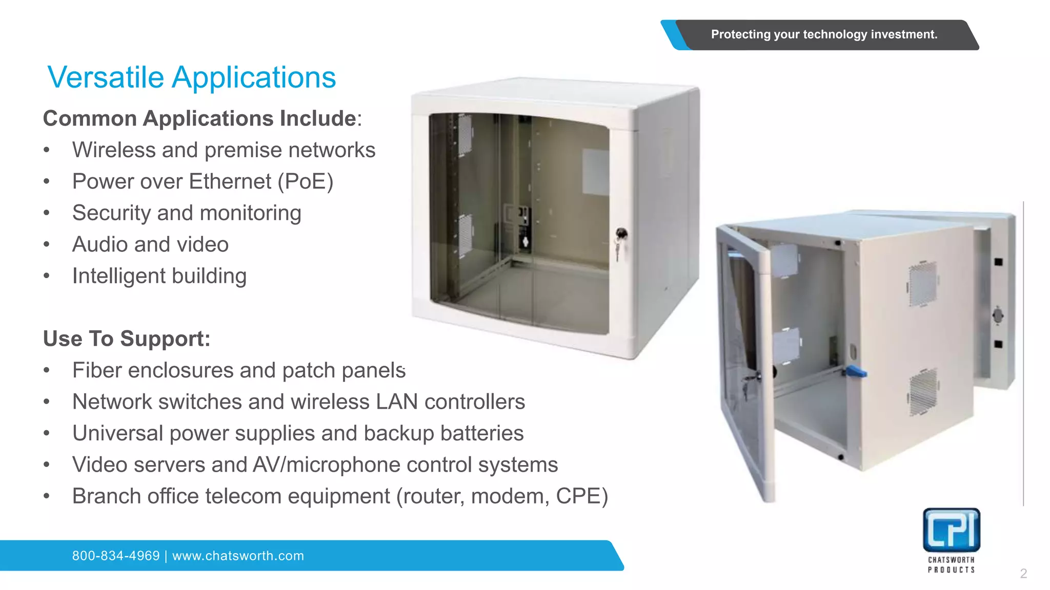 Chatsworth Products' (CPI) CUBE-iT™ Wall-Mount Cabinet Overview | PPT