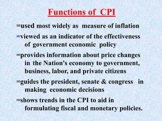Consumer Price Index @ Economics | PPTX