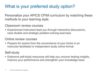 APICS CPIM Demo | PPTX