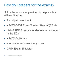 APICS CPIM Demo | PPTX
