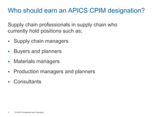 APICS CPIM Demo | PPTX