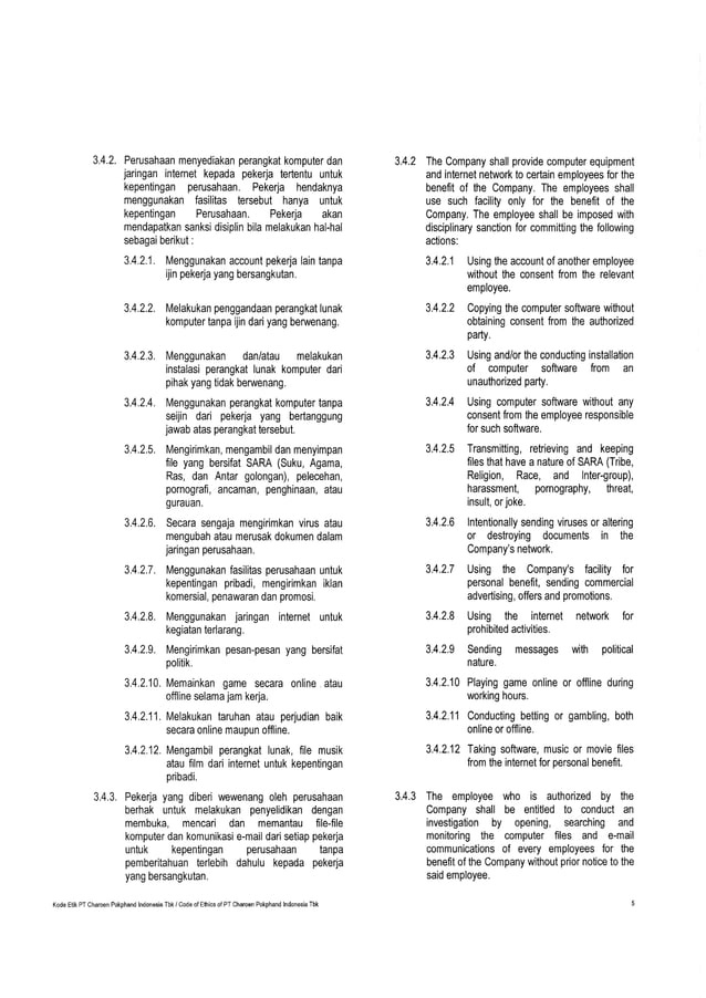 Kode Etik Perusahaan | PDF