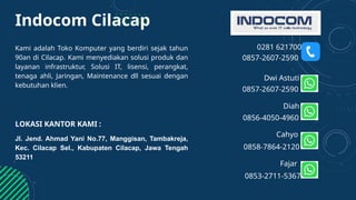 Toko Komputer Indocom Cilacap Jl A Yani no 77.pptx