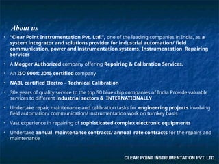 Clear Point Instrumentation - Repair Services | PPTX