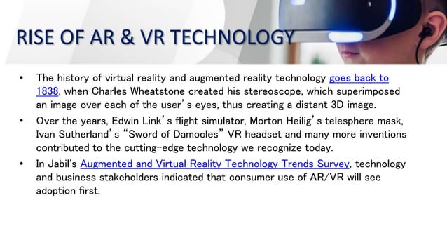 AR-VR.pptx | Virtual Reality | Technology & Computing