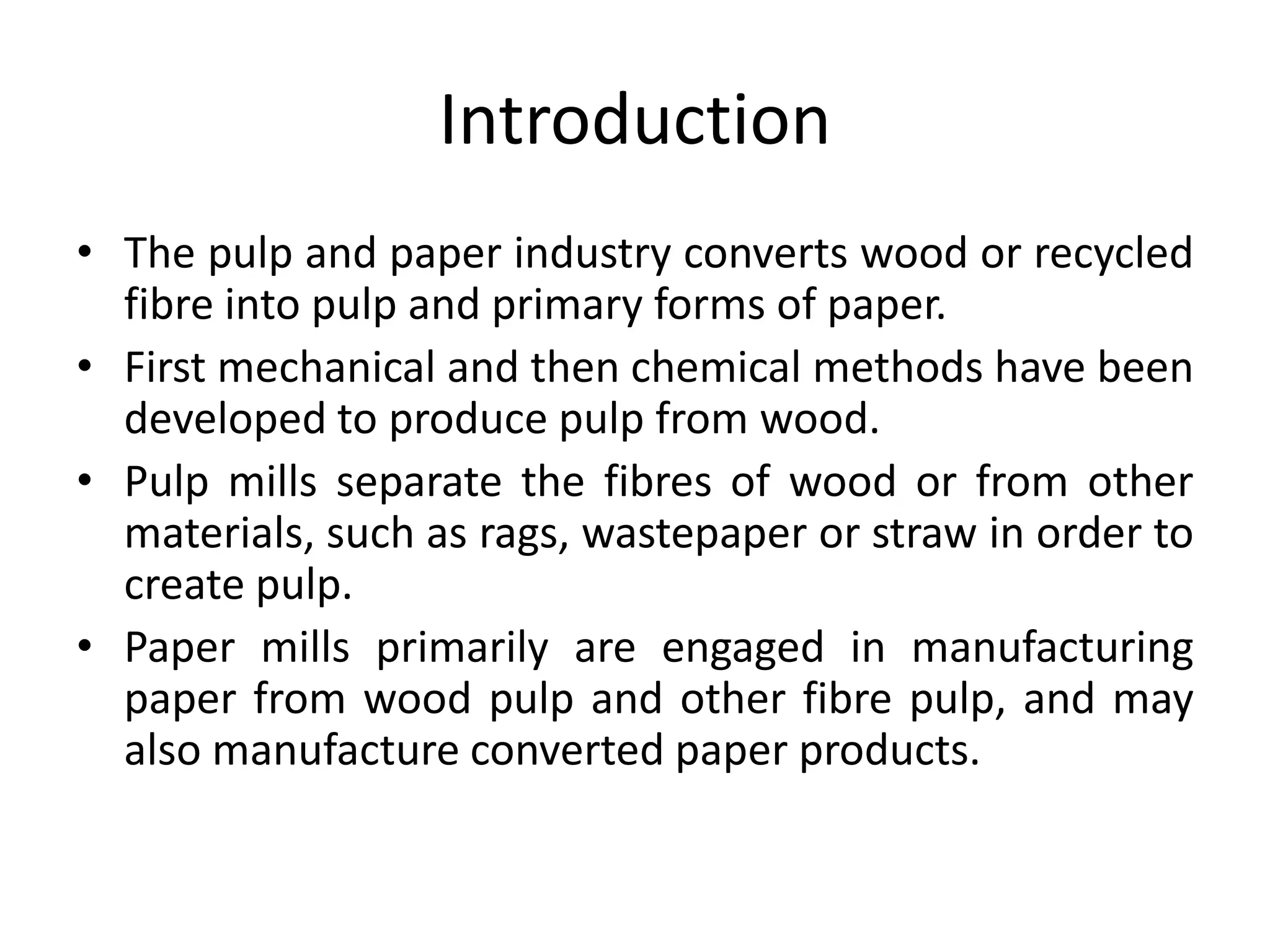Paper and Pulp Industry | PPTX