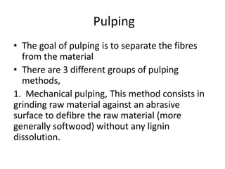 Paper and Pulp Industry | PPTX