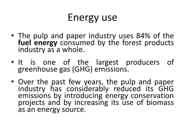 Paper and Pulp Industry | PPTX
