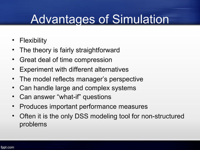 simulation modeling in DSS | PPT
