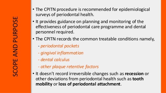 CPITN INDEX (Community Periodontal Index of Treatment Needs)