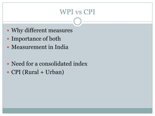 Cpi wpi and iip | PPTX