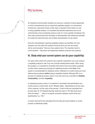 Cpk indispensable index or misleading measure? by PQ Systems | PDF