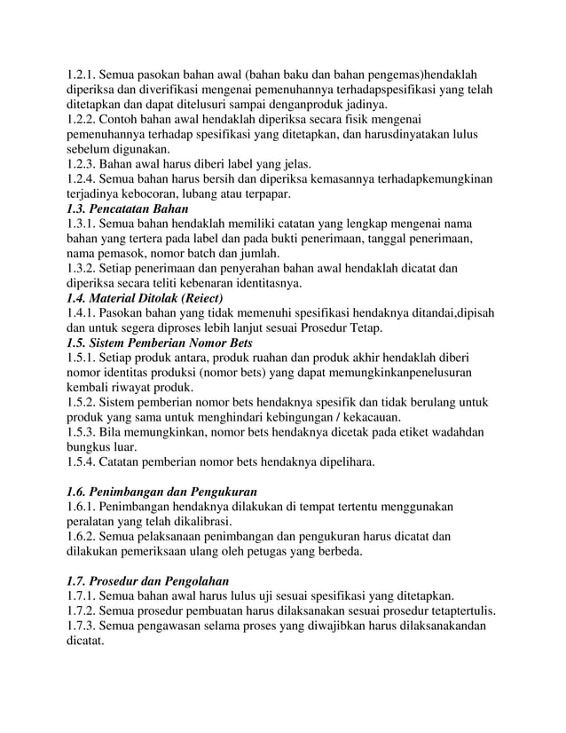 CPKB petunjuk dalam Industri Kosmetik | PDF