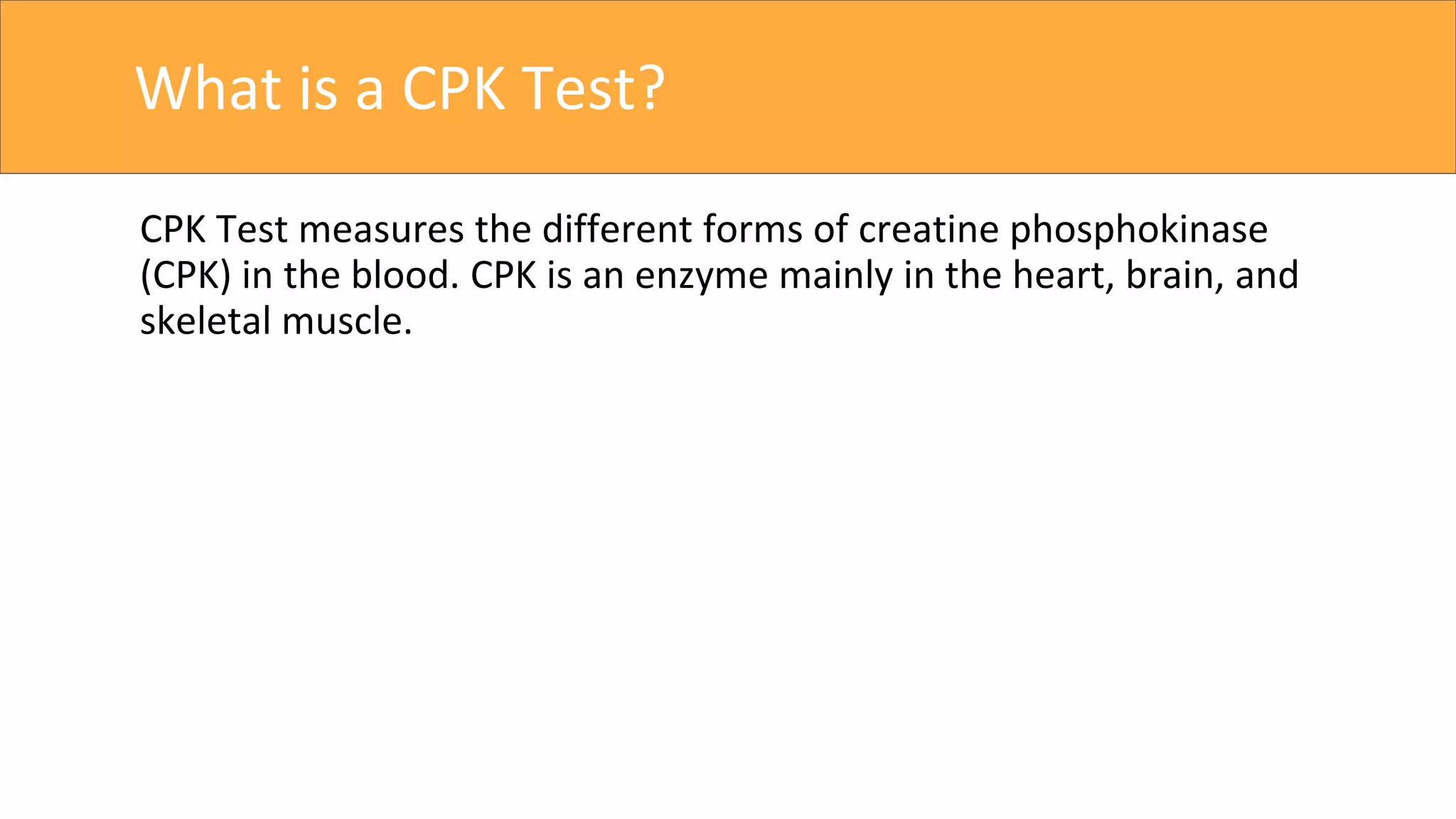 CPK Test | PDF