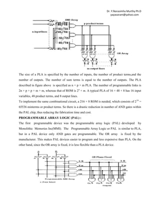 UNIT I- CPLD & FPGA ARCHITECTURE & APPLICATIONS | DOCX
