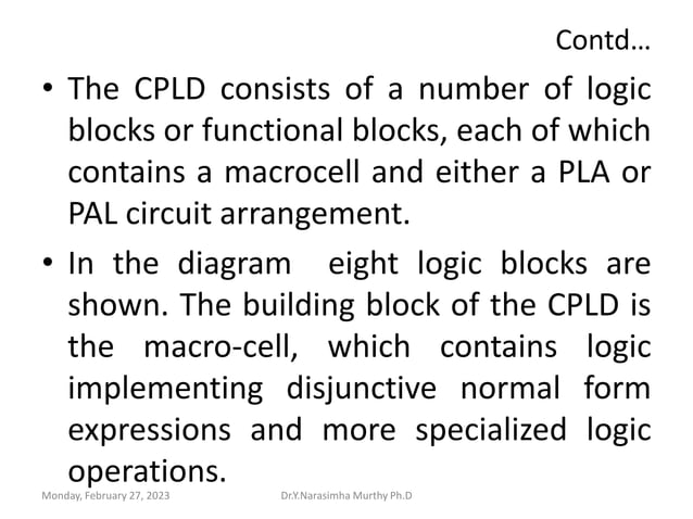 CPLD & FPGA Architectures and applictionsplications.pptx