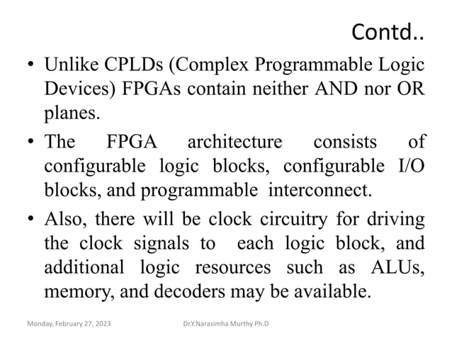 CPLD & FPGA Architectures and applictionsplications.pptx