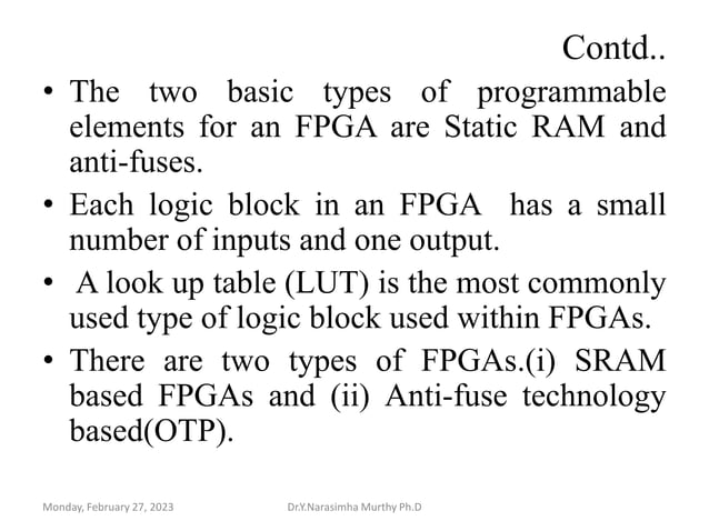 CPLD & FPGA Architectures and applictionsplications.pptx