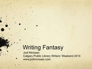 How to Write Fantasy | PPTX
