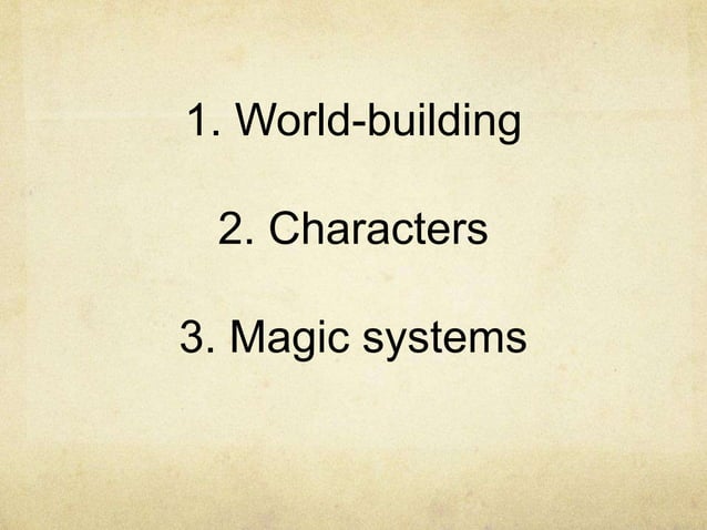 How to Write Fantasy | PPTX