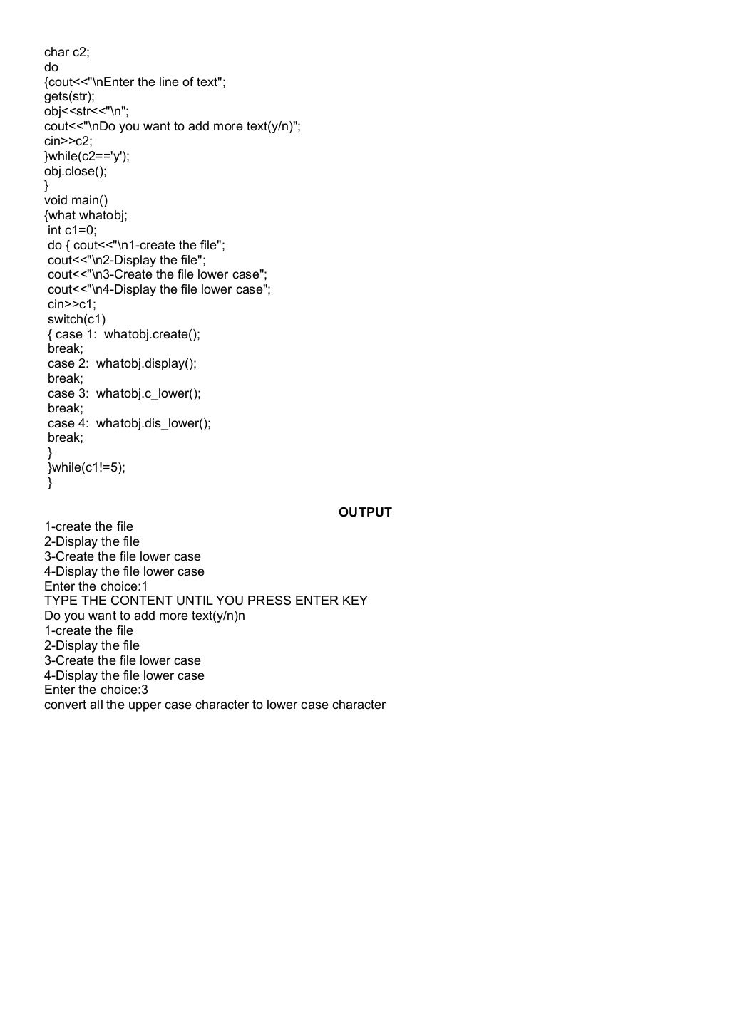 project report in C++ programming and SQL